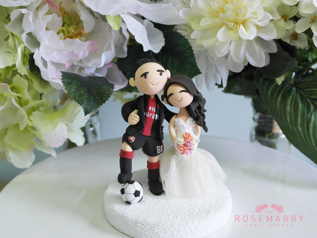 Custom Wedding Cake Topper- Arsenal Fan and His Forever Girfriend - Etsy