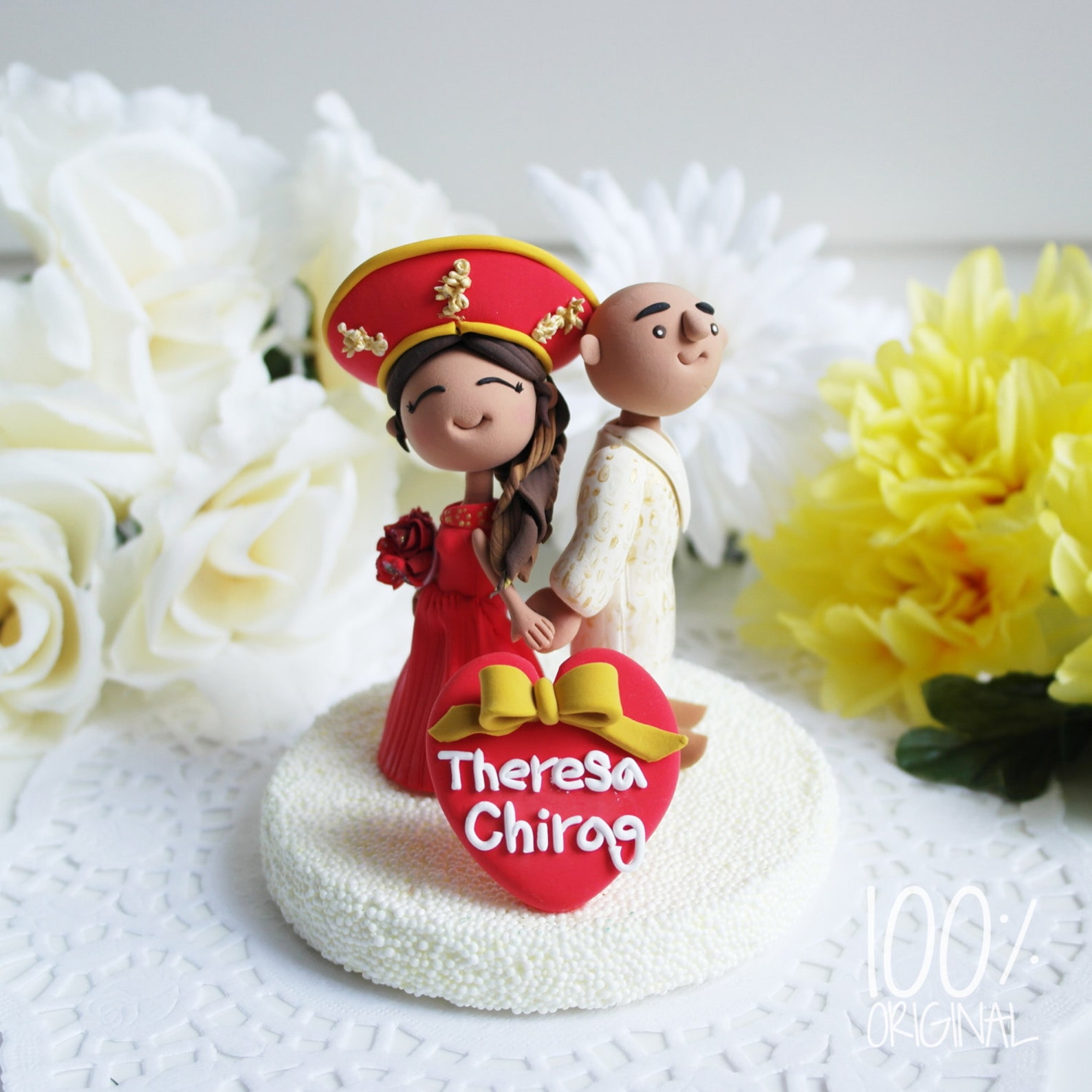 Custom Birthday Cake Topper - Vietnam Traditional Wedding - Etsy