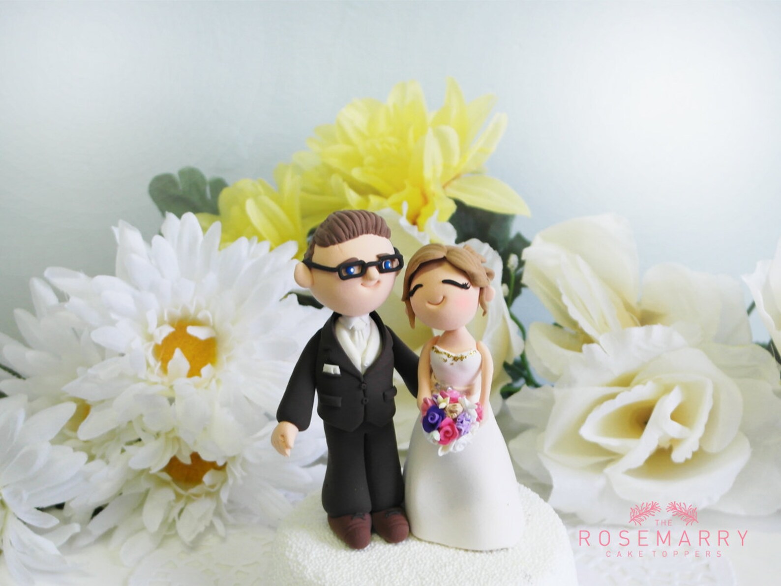 Custom Cake Topper- Classic Wedding Theme - Etsy
