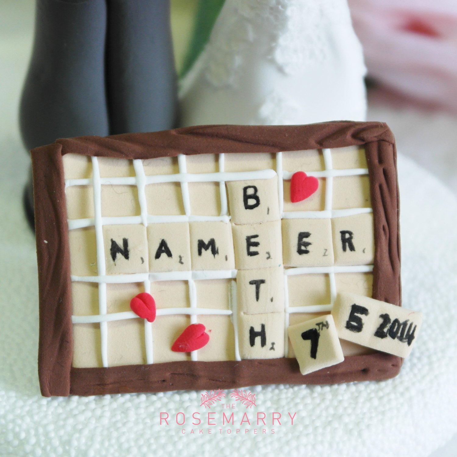 Custom Cake Topper Scrabble love | Etsy