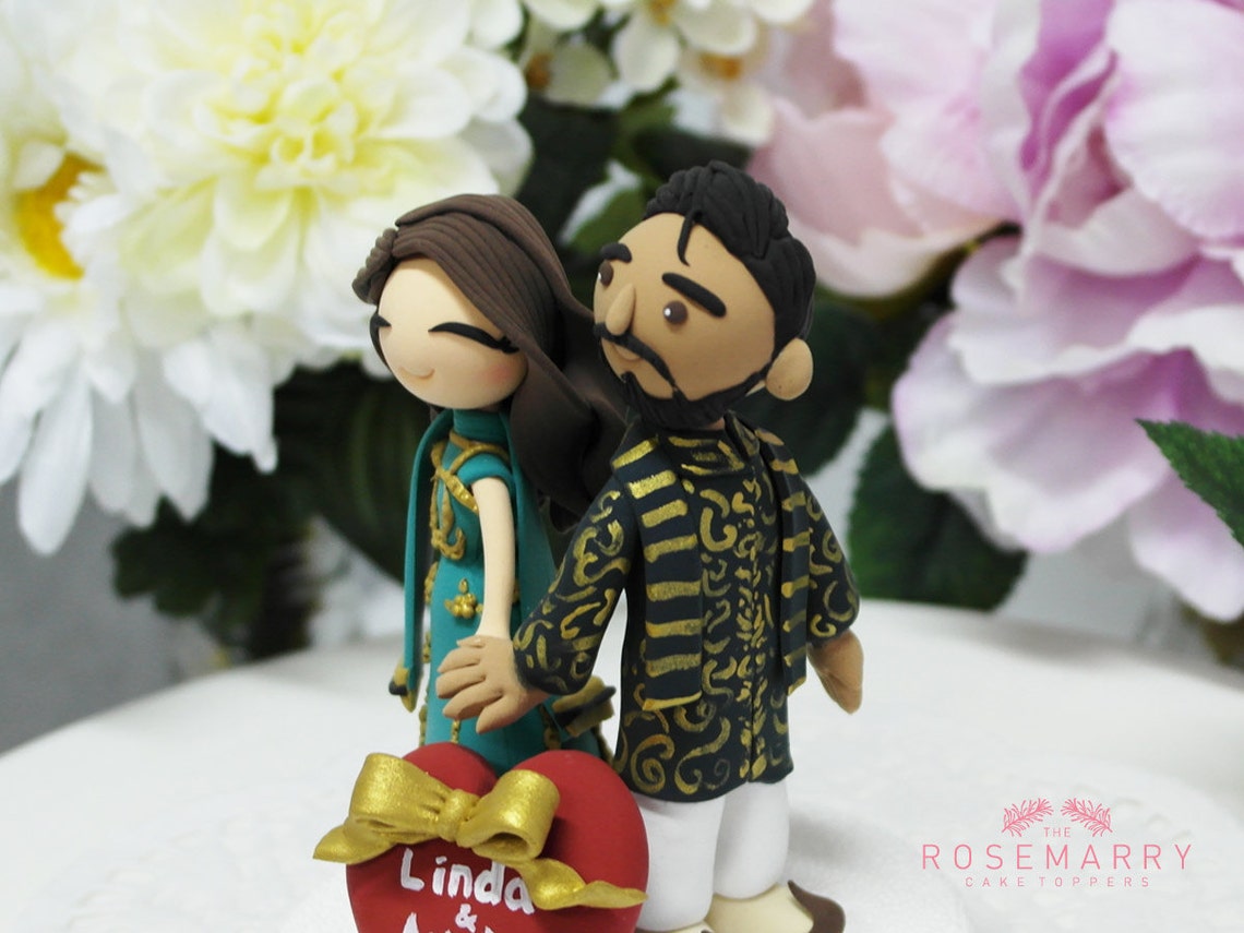 Custom Cake Topper- Indian Traditional Wedding Theme - Etsy