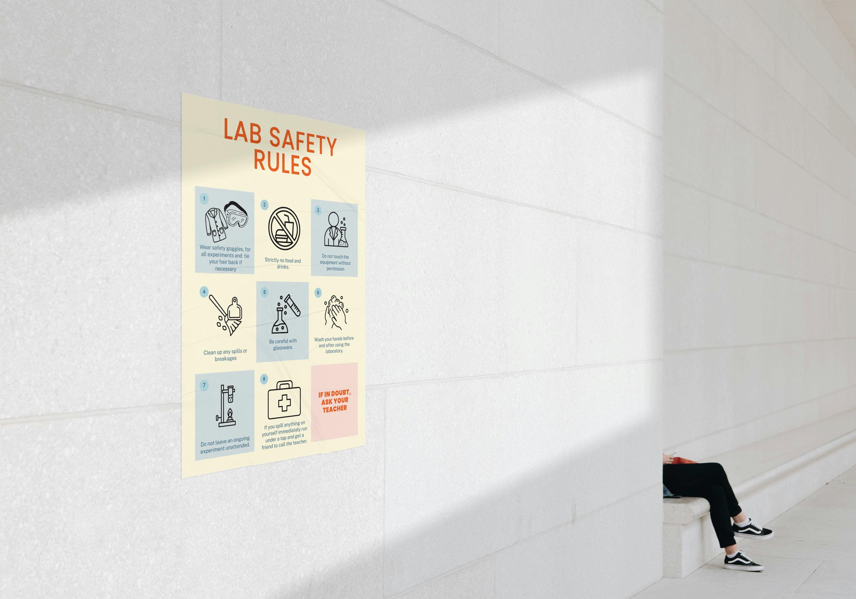 Lab Safety Rules Poster | Printable Science Classroom Decor | PDF ...