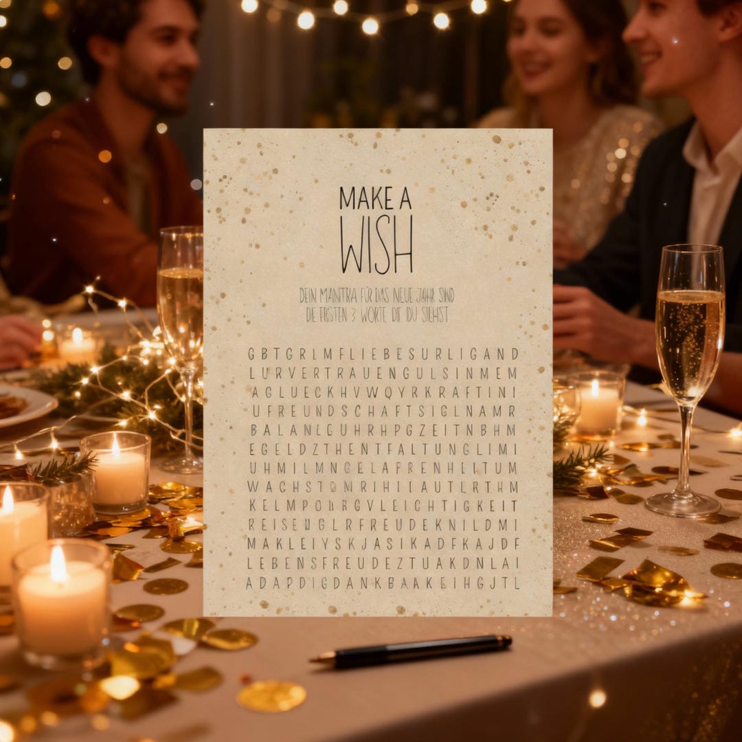 Make a Wish – New Year's Mantra Word Search Game | New Year's Eve Game ...
