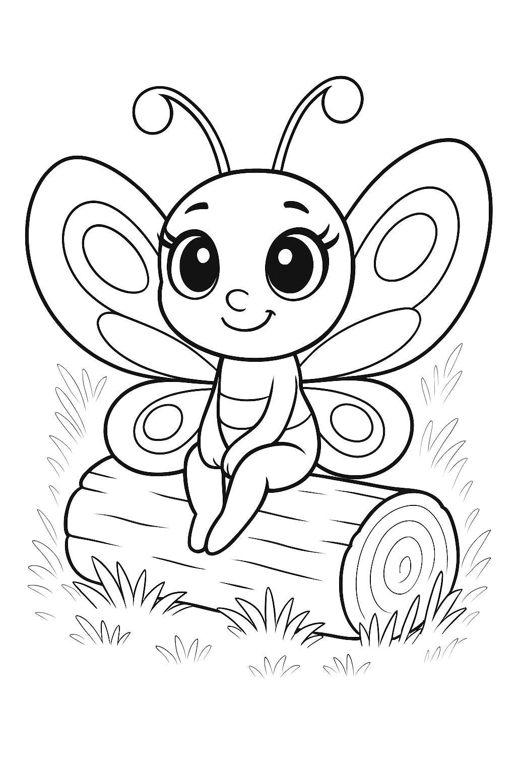 Flutterbys Mini Colouring Pack – 7 Page Printable for Kids | Instant ...