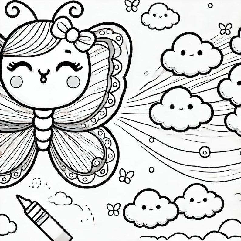 Flutterbys Colouring Pages • 70 Printable Butterfly Sheets (digital ...