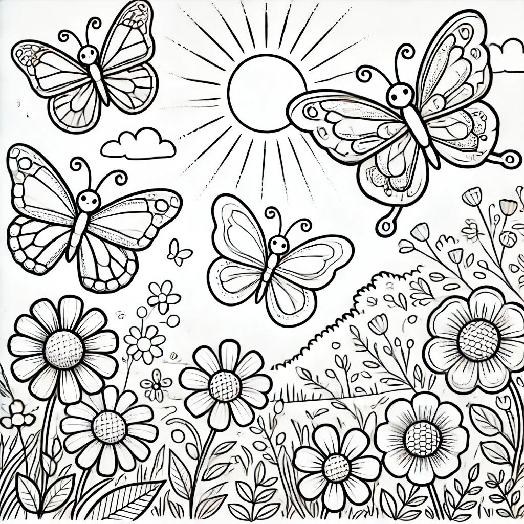 Flutterbys Colouring Pages • 70 Printable Butterfly Sheets (digital ...