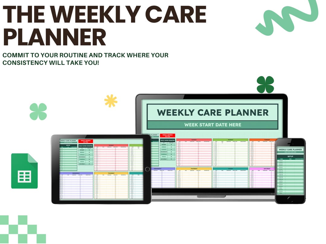 Weekly Care Planner for Caregivers | Printable Caregiving Schedule ...