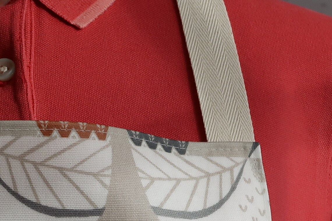 Adult Matt Oilcloth Apron Rows of Scandi Birds - Etsy