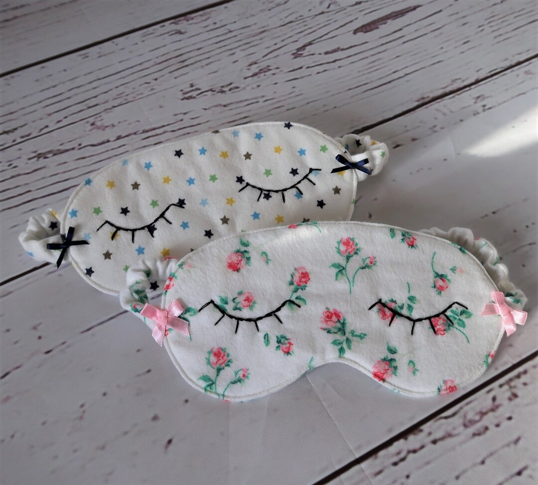 Fabric Sleep Eye Masks - Soft Brushed Cotton Fabric, Roses or Stars - Etsy