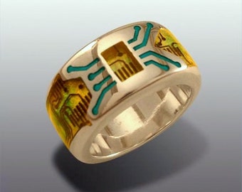 Geek Wedding Ring Circuit Board Ring Programmer Gift - Etsy