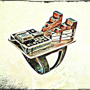 Nuclear Power Energy RING. One Off. - Etsy