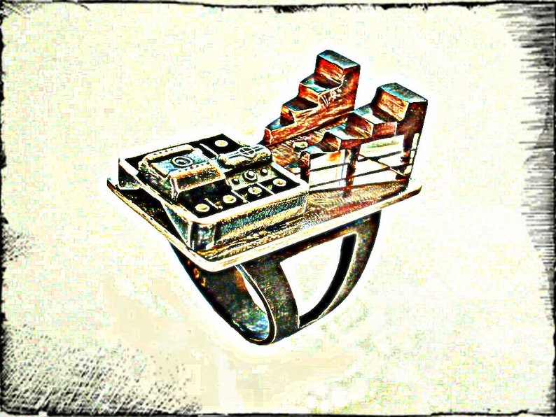 Nuclear Power Energy RING. One Off. - Etsy