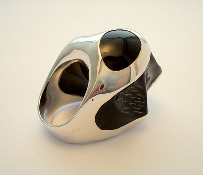 Ebony and Ivory Ring.silver Art. - Etsy