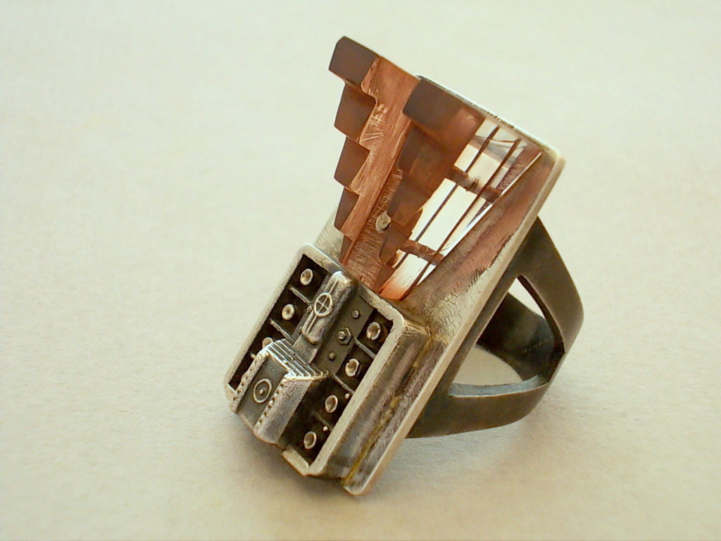 Nuclear Power Energy RING. One Off. | Etsy