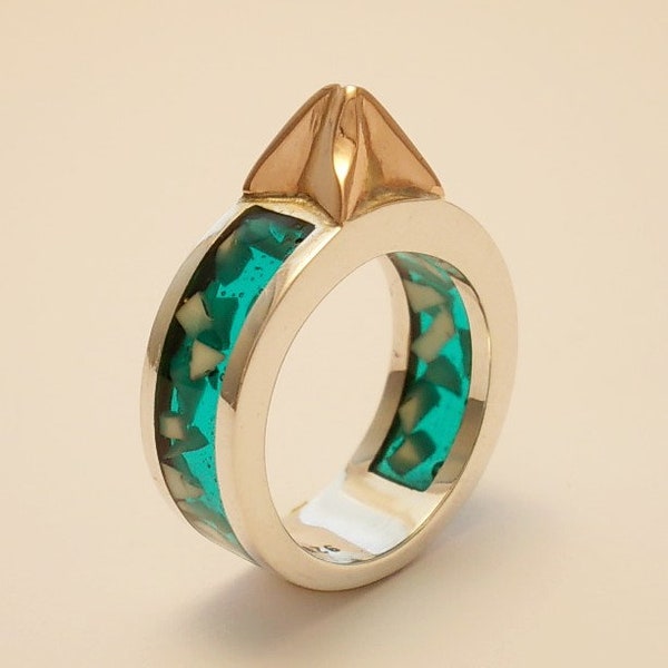 Silver Pyramid Ring - Etsy