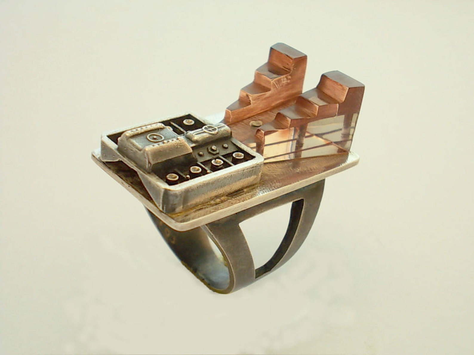 Nuclear Power Energy RING. One Off. - Etsy