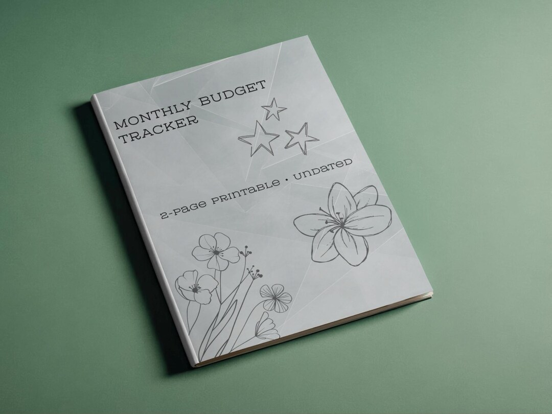 Minimal Monthly Budget Tracker Printable – Undated Finance Planner ...