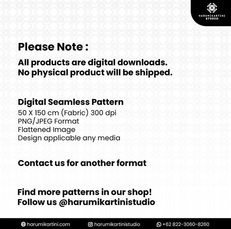BATIK BLOOM STITCH, Seamless Pattern, Kristik Theme, Surface Design ...