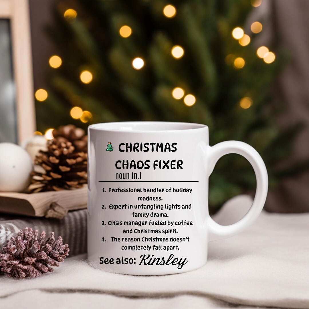 Personalized Funny Cluster Fixer Coffee Mug,christmas Chaos Fixer Mug ...