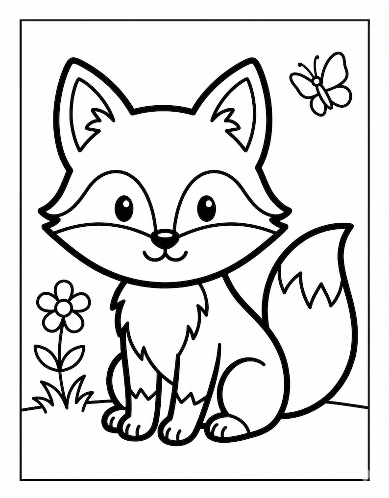 Libro para colorear de animales lindos para niños / Páginas para ...