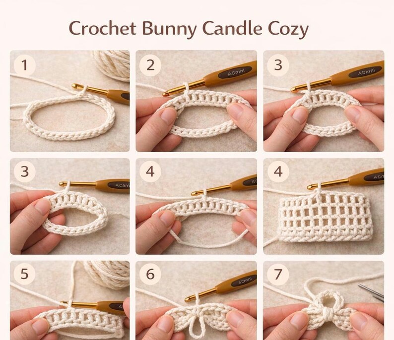 Bunny Candle Cozy Crochet Pattern| Instant Download - Etsy
