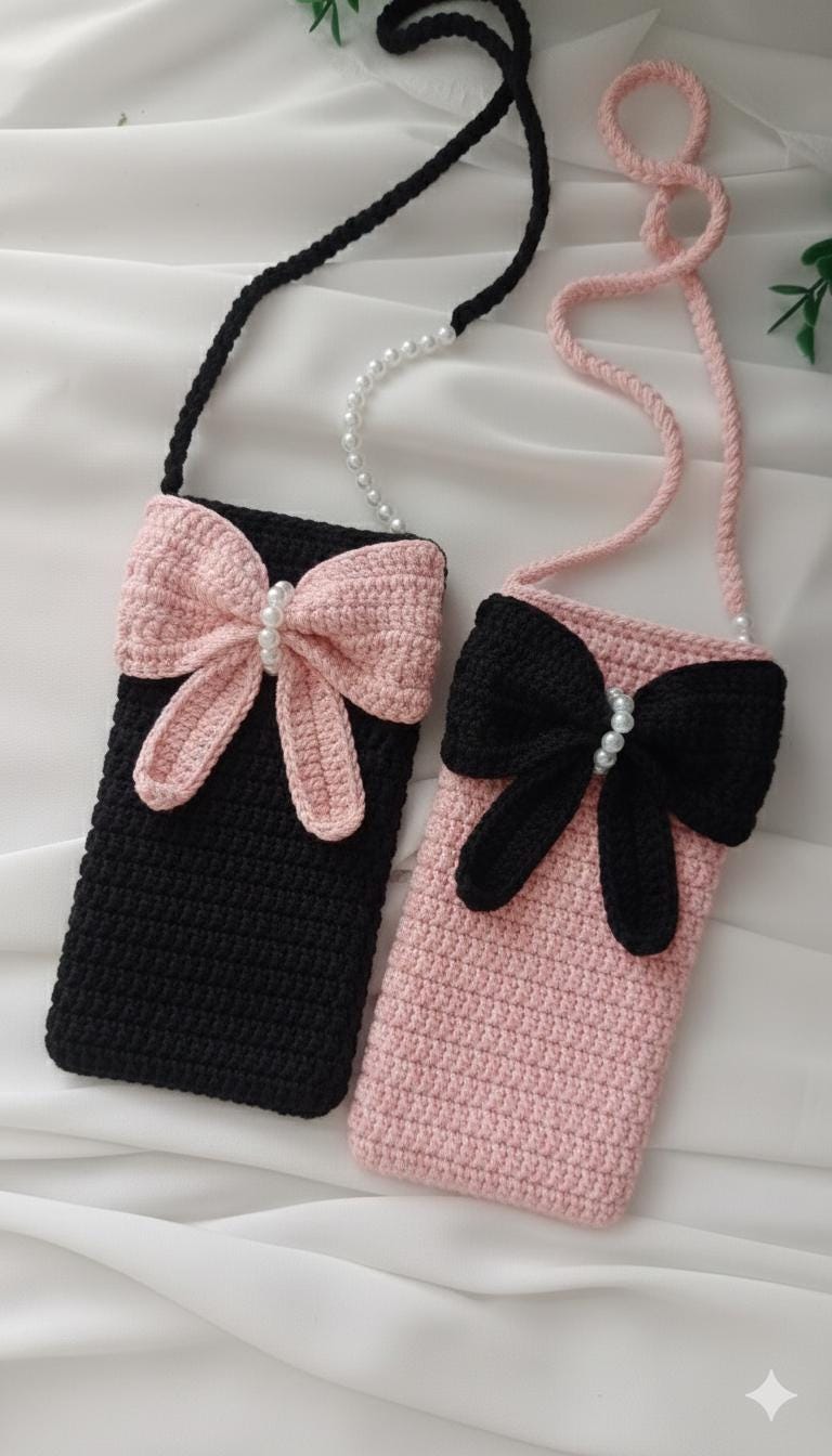 Elegant Pearl Strap Mobile Pouch _ Instant Download PDF - Etsy