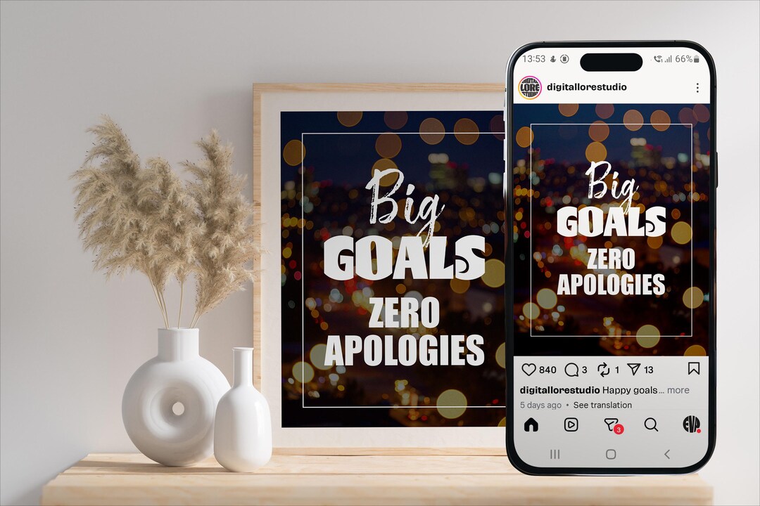Motivational New Year Goal Setting Poster Set | Quote Set for Social ...