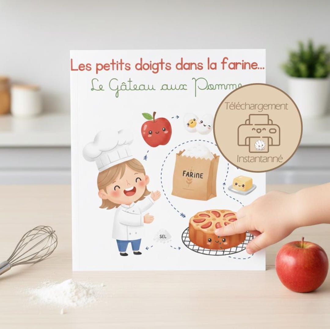 Interactive Apple Cake Recipe Book - Montessori Activity for 18 Months ...