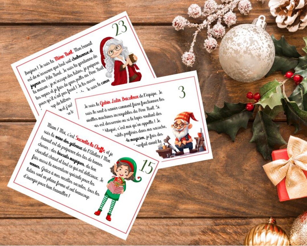 Advent Calendar the Elves / DIY Creative Kit (printable PDF) for ...