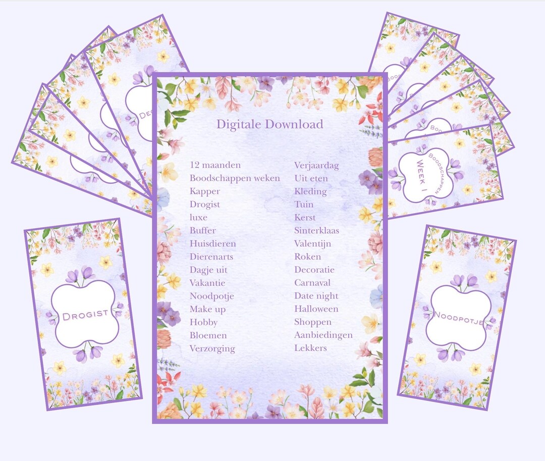 Digital Cash Stuffing Challenge Lilacplanners - Etsy