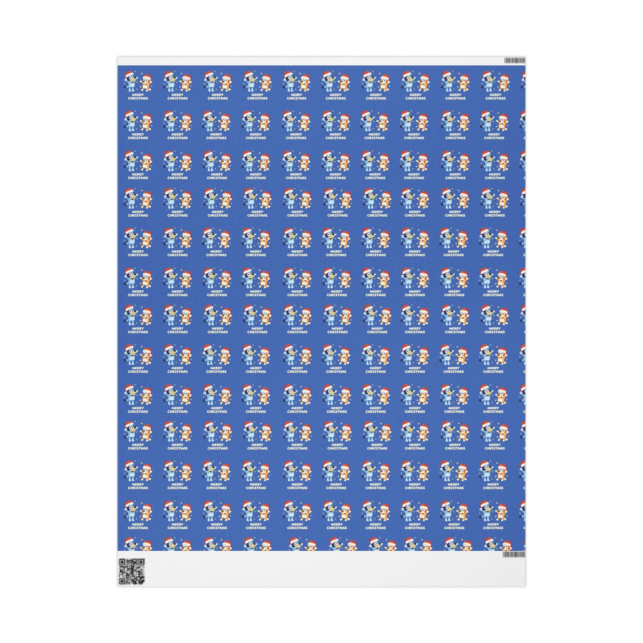 Bluey Christmas Wrapping Paper | Holiday Kids Character Wrap - Etsy