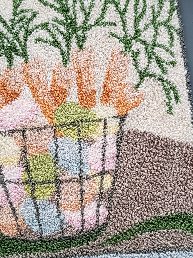 PRINTED Needle Punch Pattern in My Easter Basket - Etsy