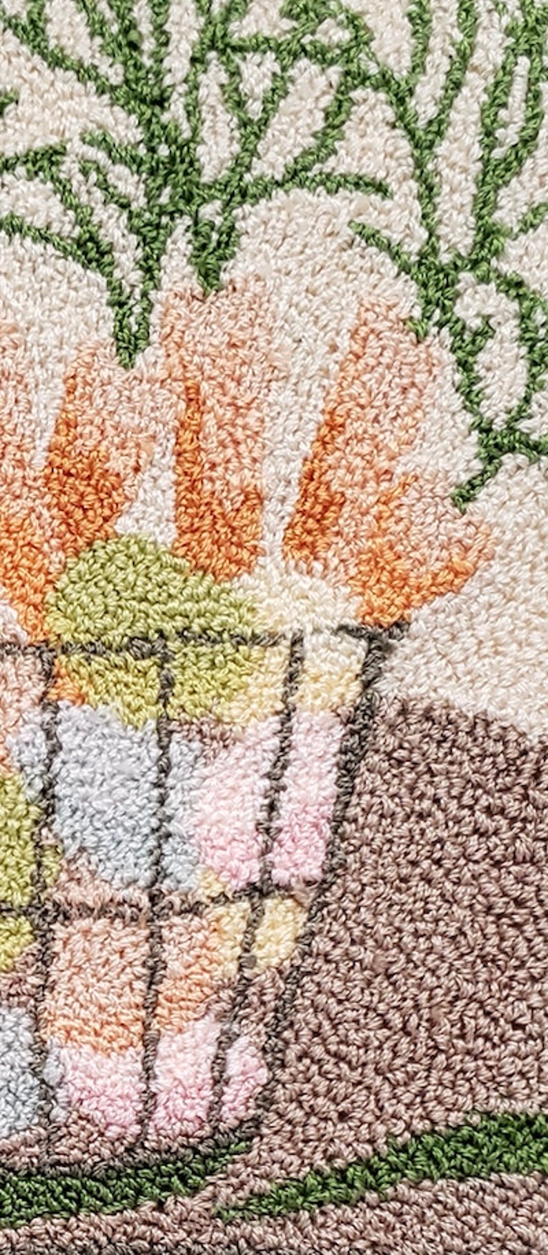 PRINTED Needle Punch Pattern in My Easter Basket - Etsy