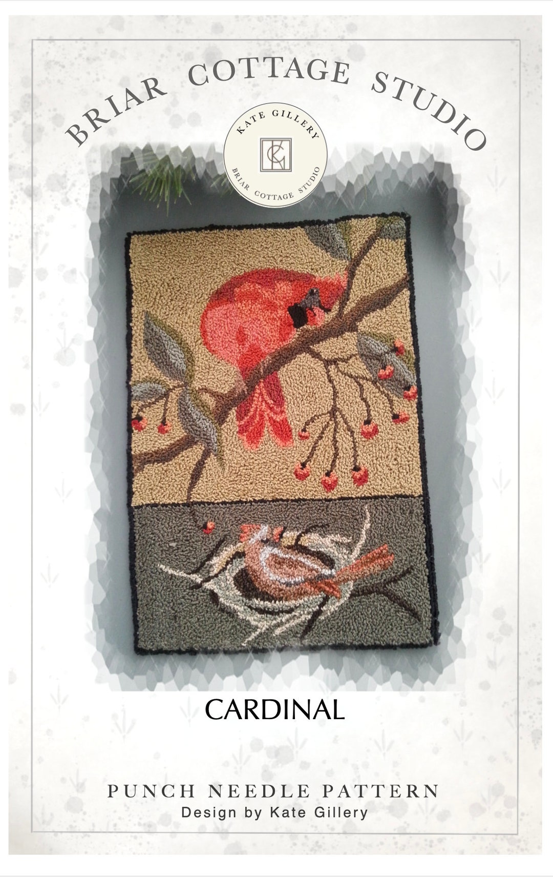 PRINTED - Needle Punch Embroidery Pattern - (cardinal) (mixer) (PNP170P ...