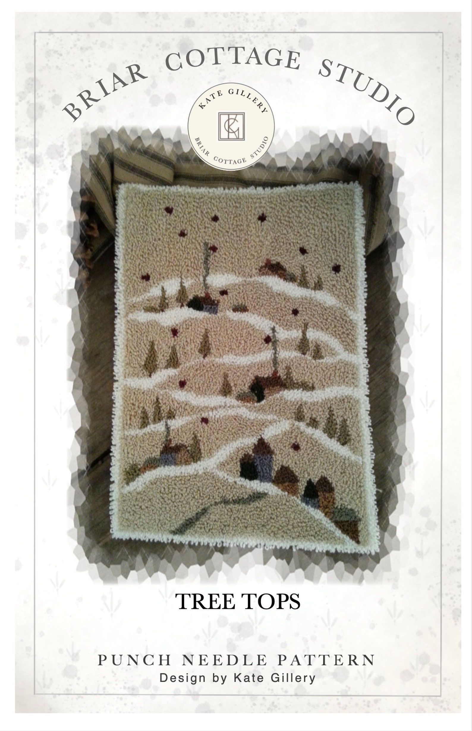 PRINTED - Needle Punch Embroidery Pattern - (tree Tops) (PNP87P) - by ...