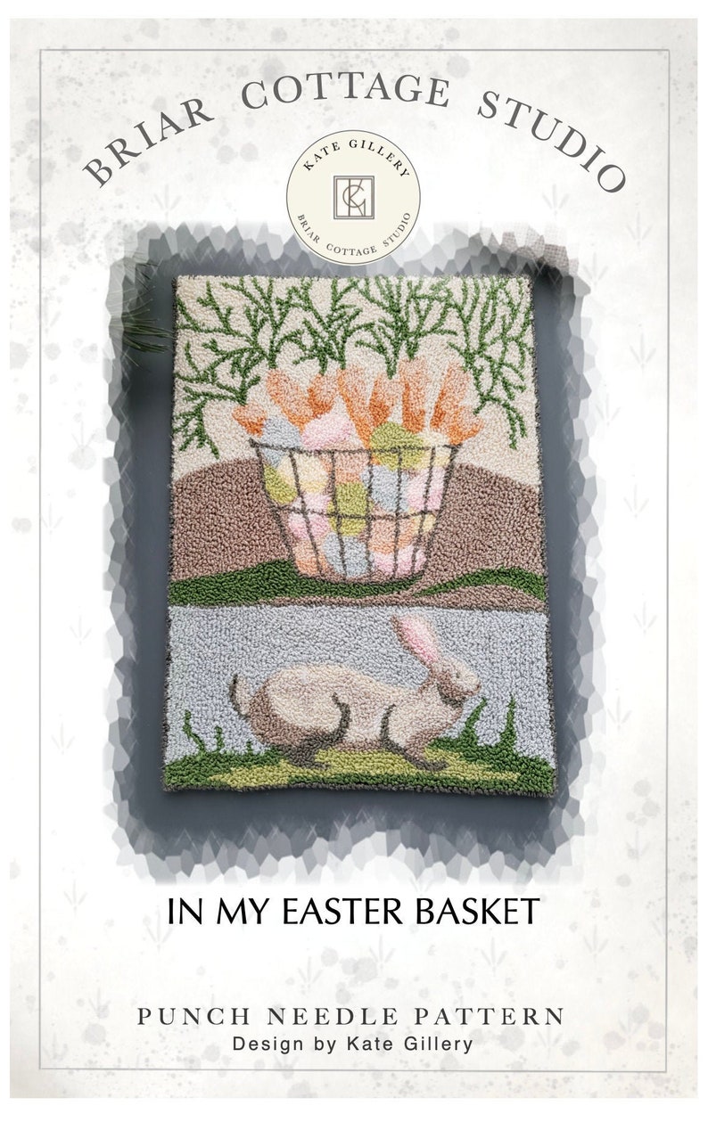 PRINTED Needle Punch Pattern in My Easter Basket - Etsy