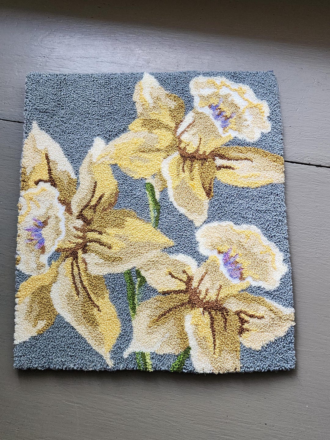 FINISHED - Punch Needle - (daffodils) - Designed & Punched by Kate ...