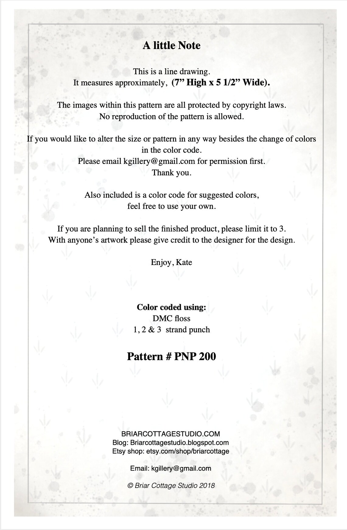 PRINTED - Needle Punch Pattern - (black Tie Affair) (PNP200P) - by Kate ...