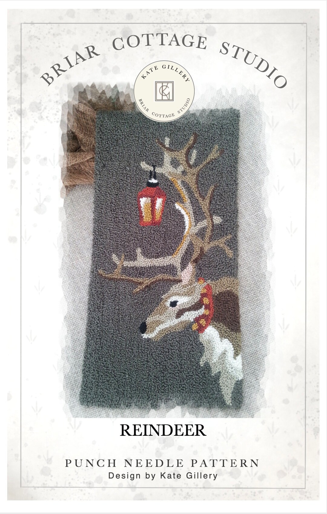 DOWNLOAD - Punch Needle Embroidery Pattern - (reindeer) (PNP 164) - by ...