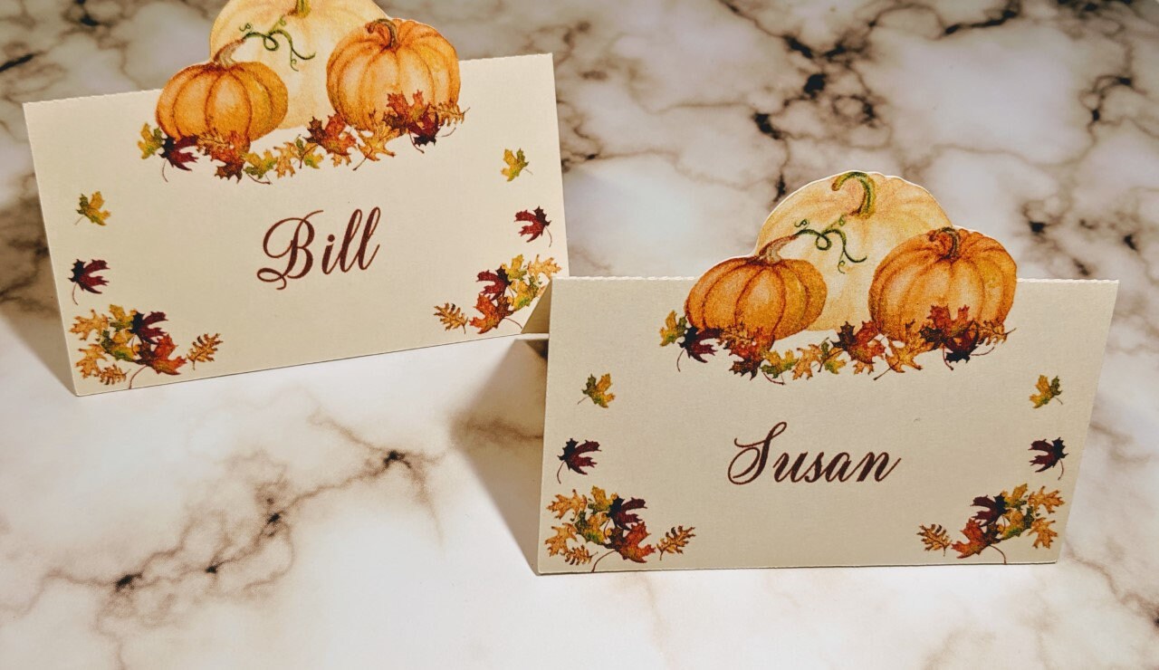 Fall Placecards Autumn Thanksgiving Placecards Pop-up | Etsy