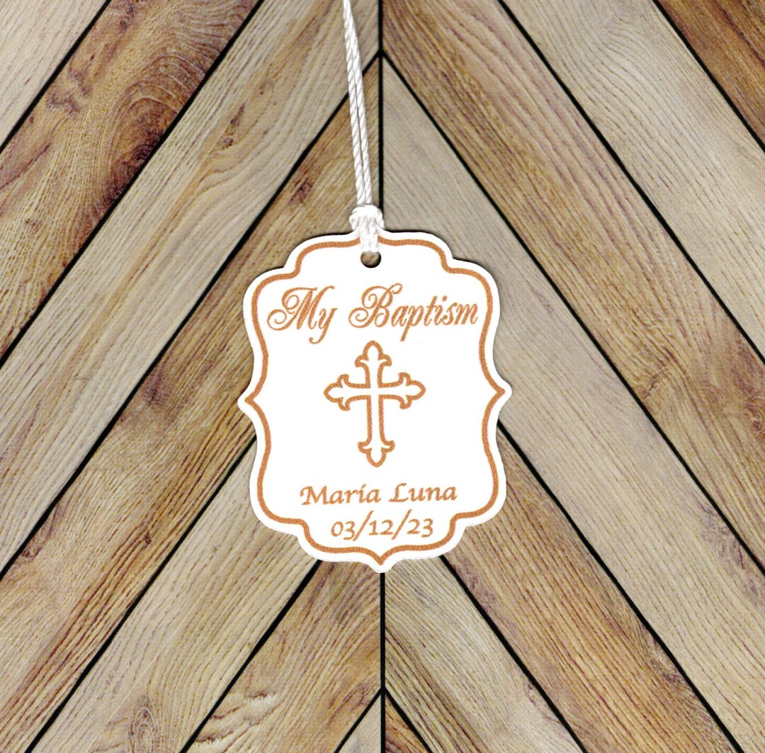 My Baptism - Personalized Baptism Thank You Tags/christening Tags ...