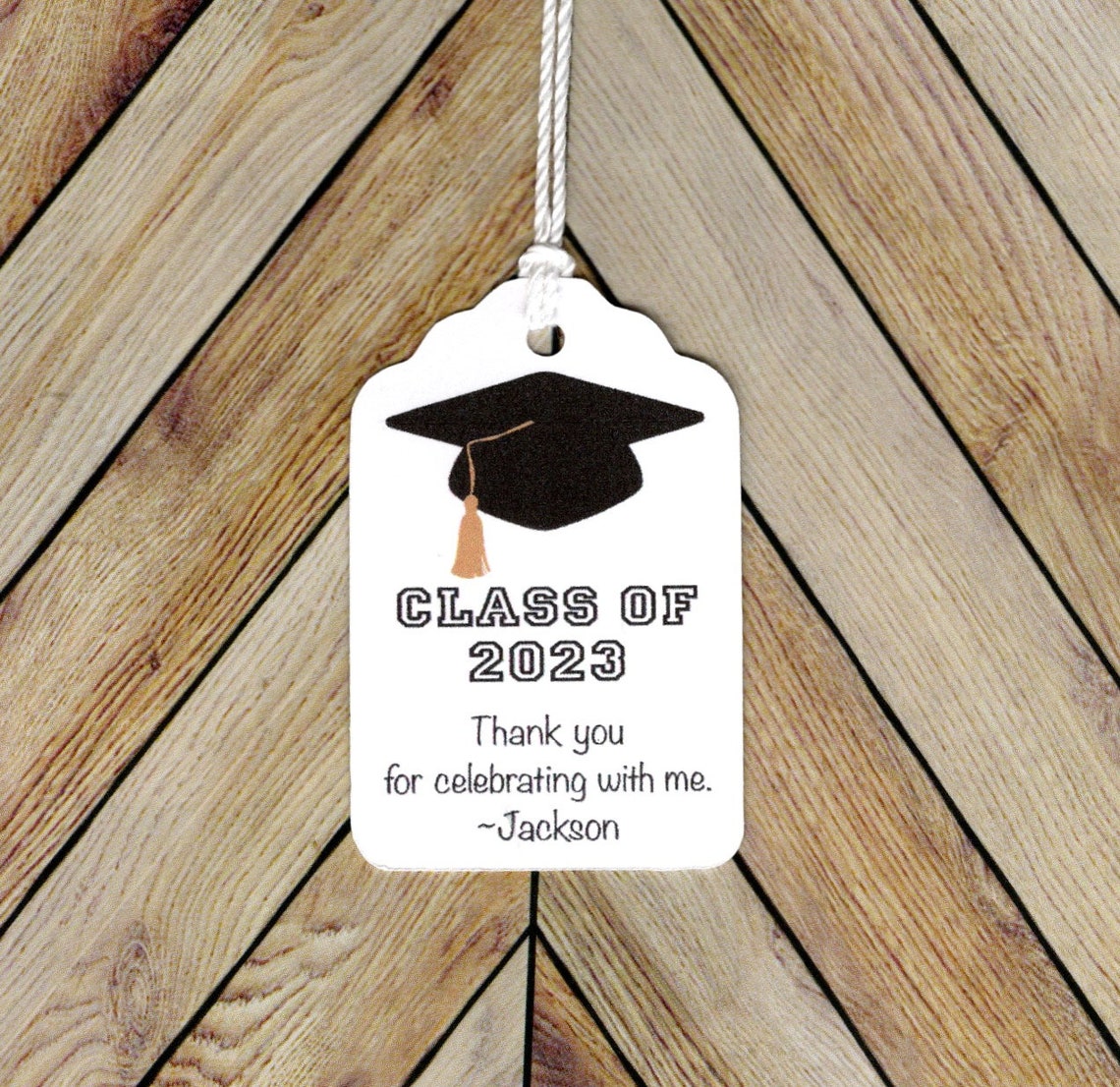 Graduation Favor Tags PERSONALIZED Thank You Tag Graduation - Etsy