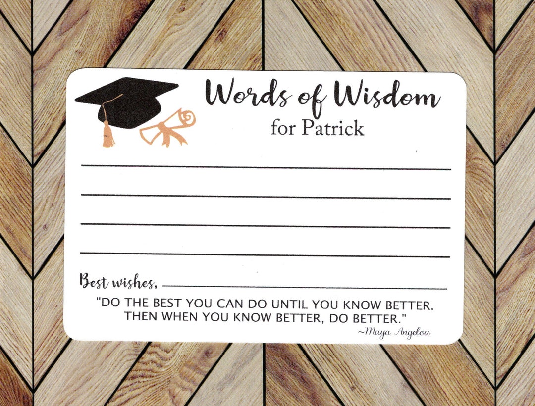 GRADUATION Words of Wisdom - Advice for Graduation/suggestions ...