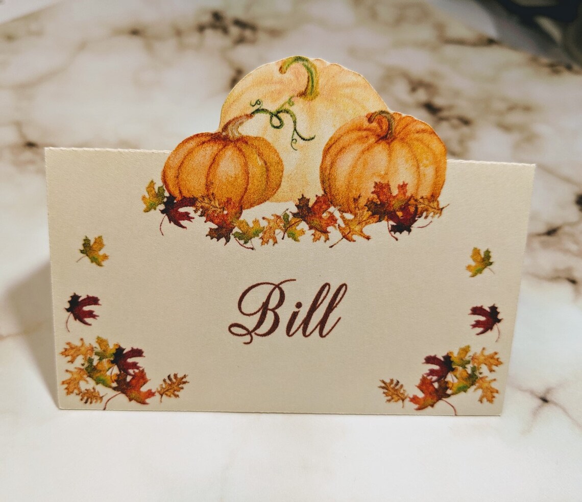 Fall Placecards Autumn Thanksgiving Placecards Pop-up | Etsy