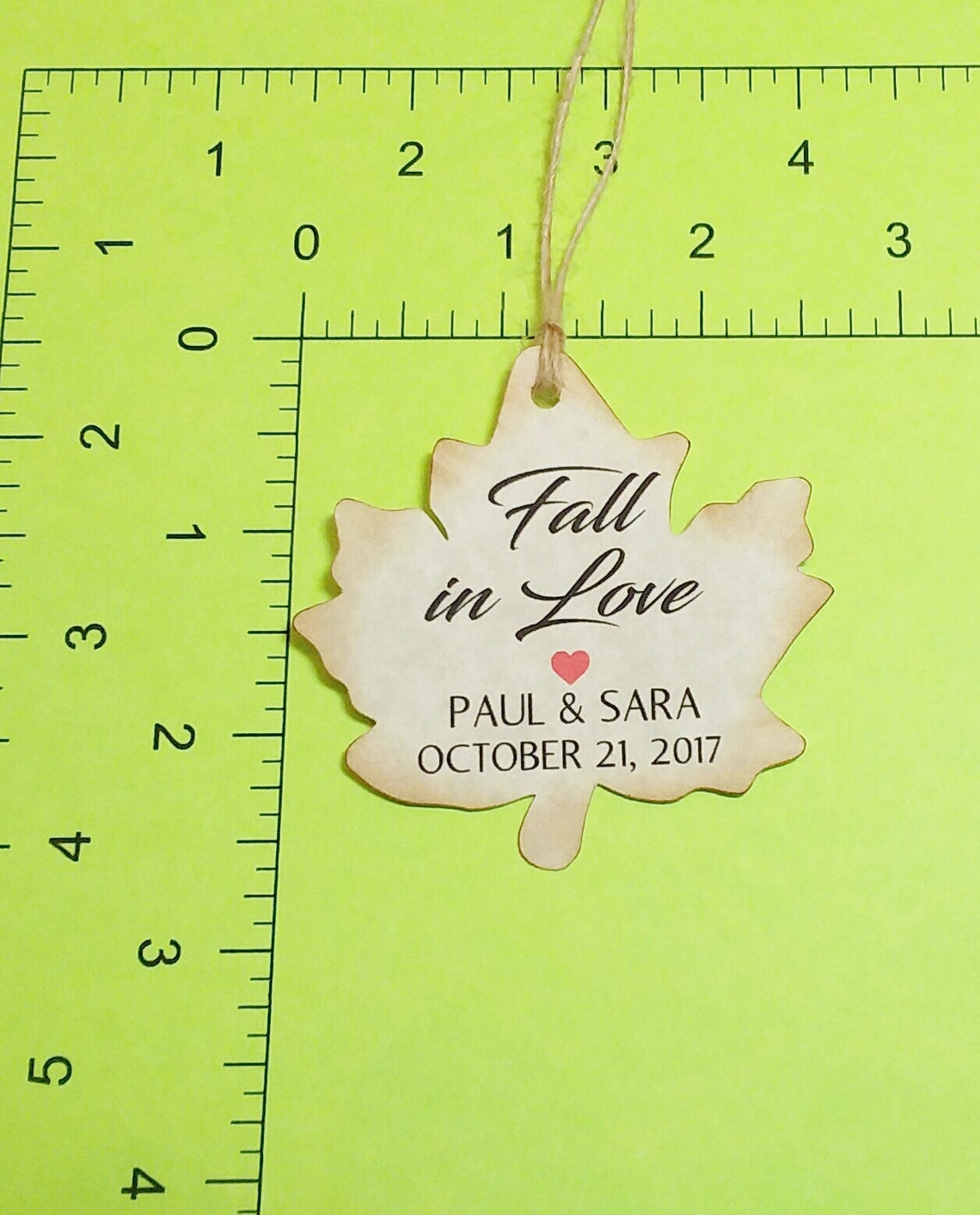 Leaf Shaped Fall in Love Favor Tags Fall Wedding Favor - Etsy
