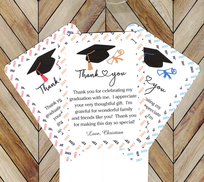 GRADUATION Thank You Cards Personalized Graduation Party - Etsy