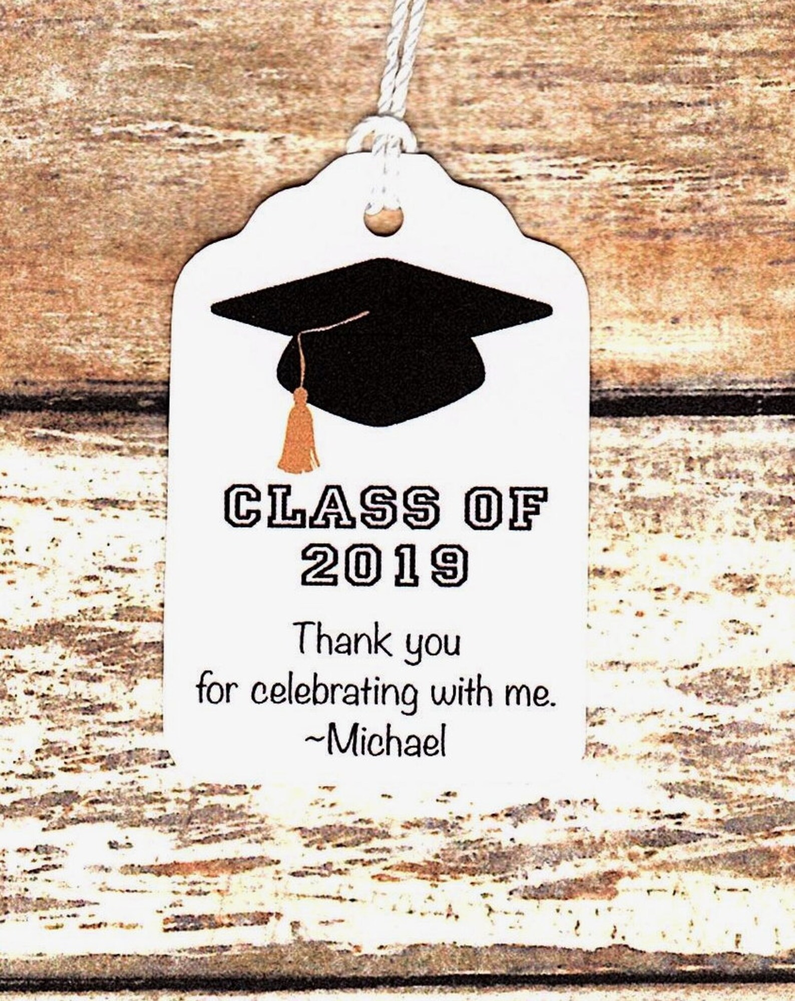 Graduation Favor Tags PERSONALIZED Thank You Tag Graduation - Etsy