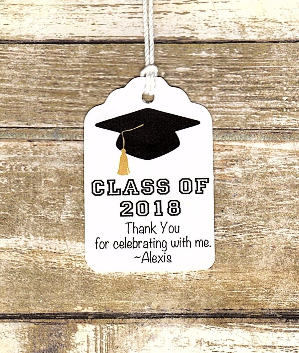 Graduation Favor Tags PERSONALIZED Thank You Tag Graduation - Etsy