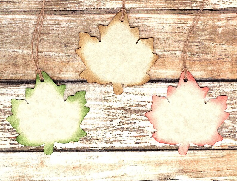 Leaf Shaped Favor Tags Fall Wedding Favor Tags Blank Maple | Etsy