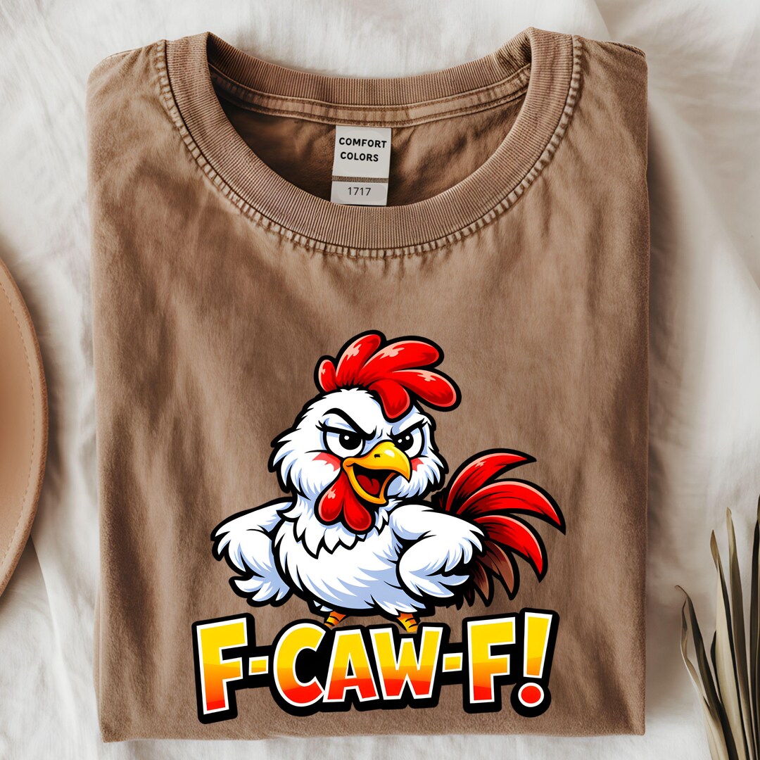Funny Angry Chicken Cartoon PNG, F Caw F Clipart (digital Download ) - Etsy